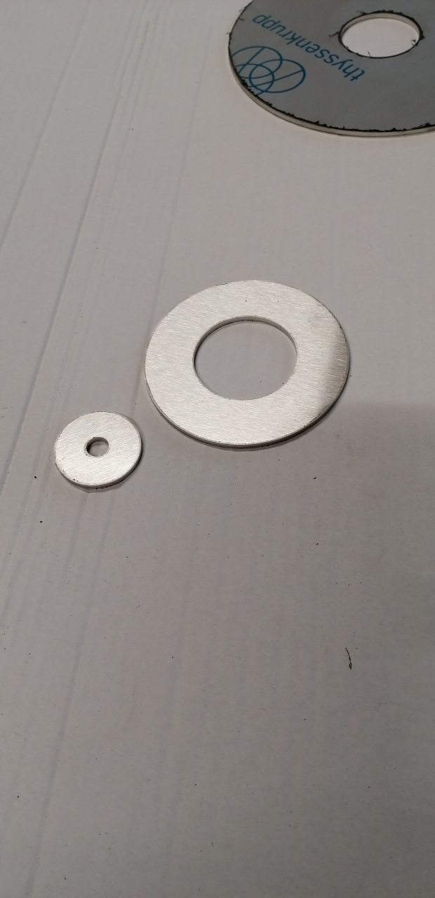 Edelstahl Ring Mittelloch Zuschnitt 5mm V2A Scheibe Bohrung ...